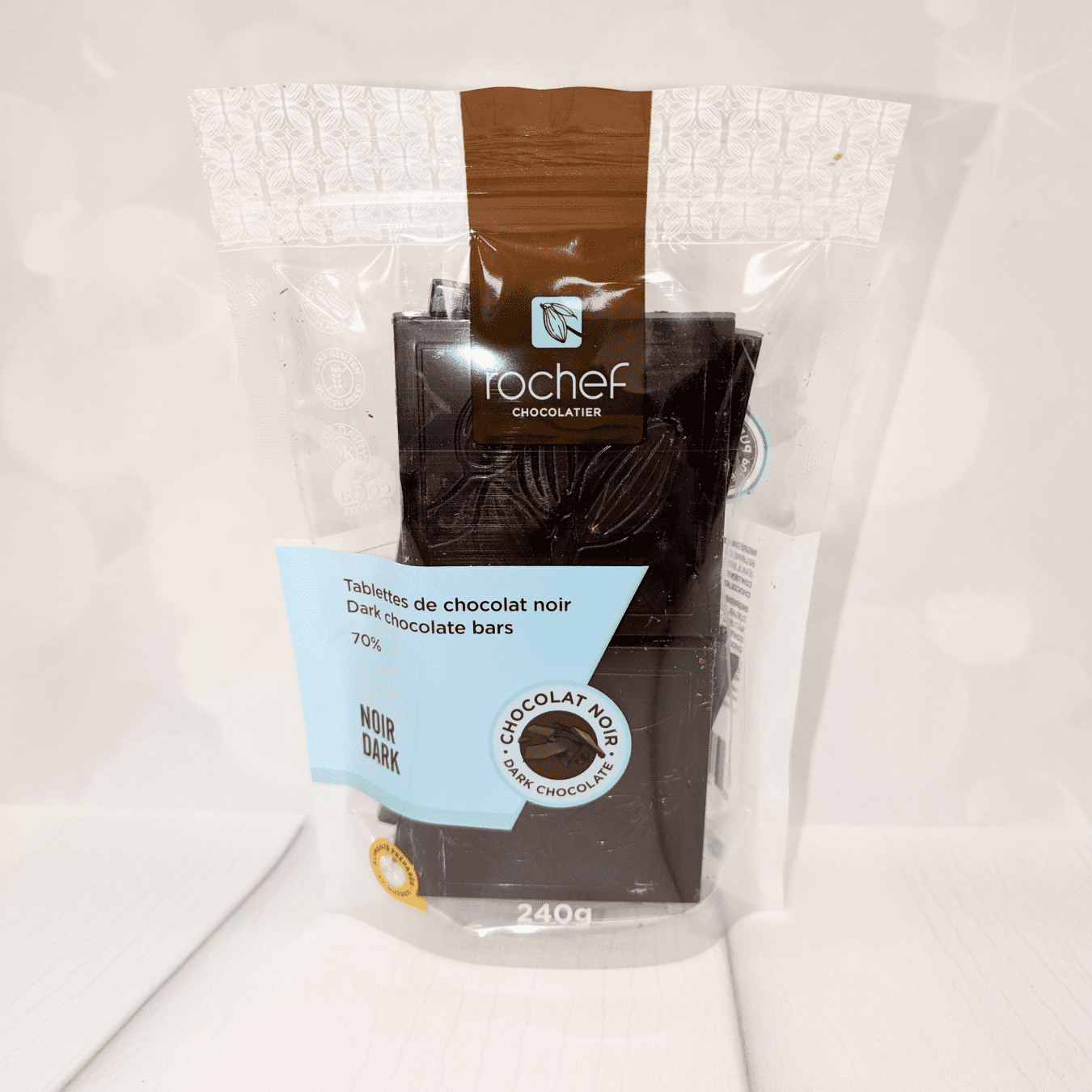 Rochef Chocolatier 70% Dark chocolate gourmet bar Rochef Chocolatier 50g.