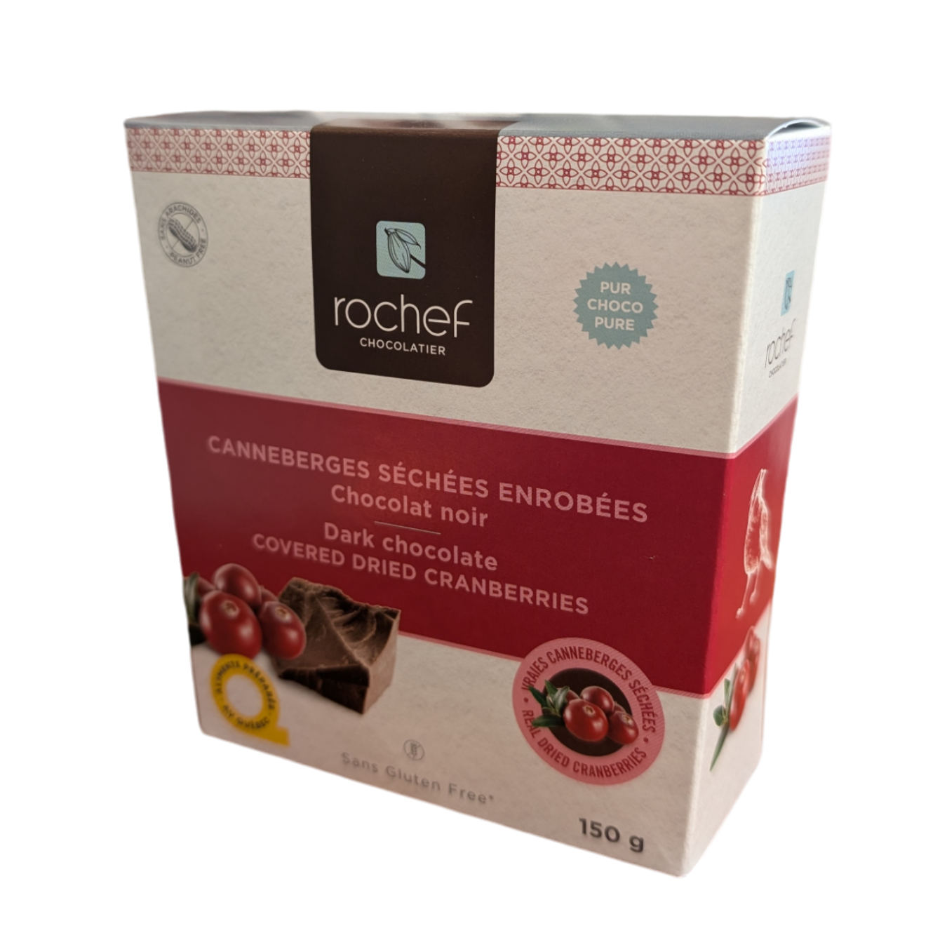 Rochef Chocolatier Dark chocolate covered real dried cranberries Rochef ...