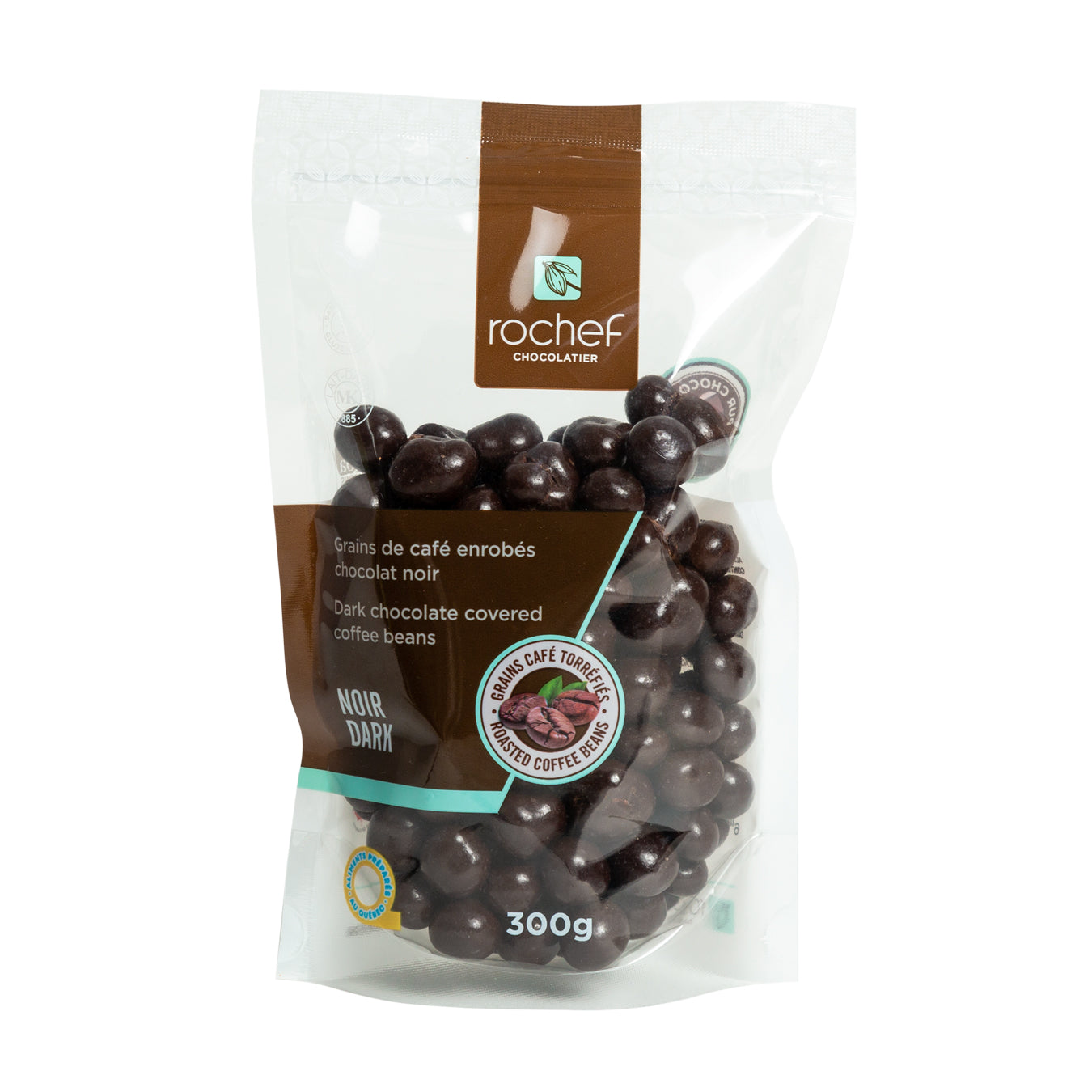 Rochef Chocolatier Dark chocolate covered coffee beans 300g