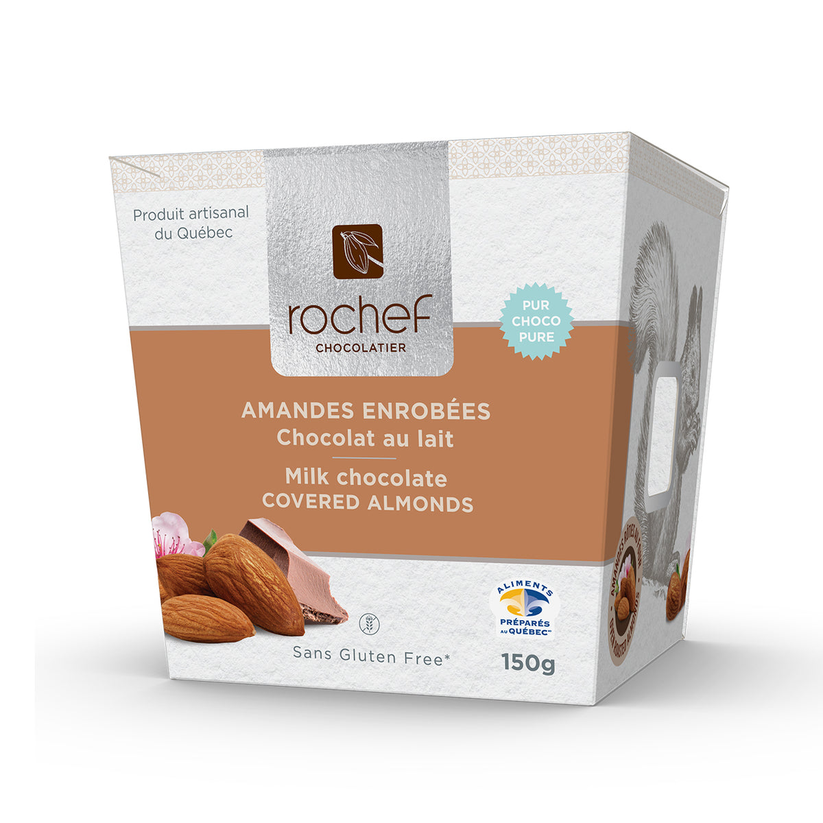 Rochef Chocolatier Milk chocolate covered oven roasted almonds Rochef 150g