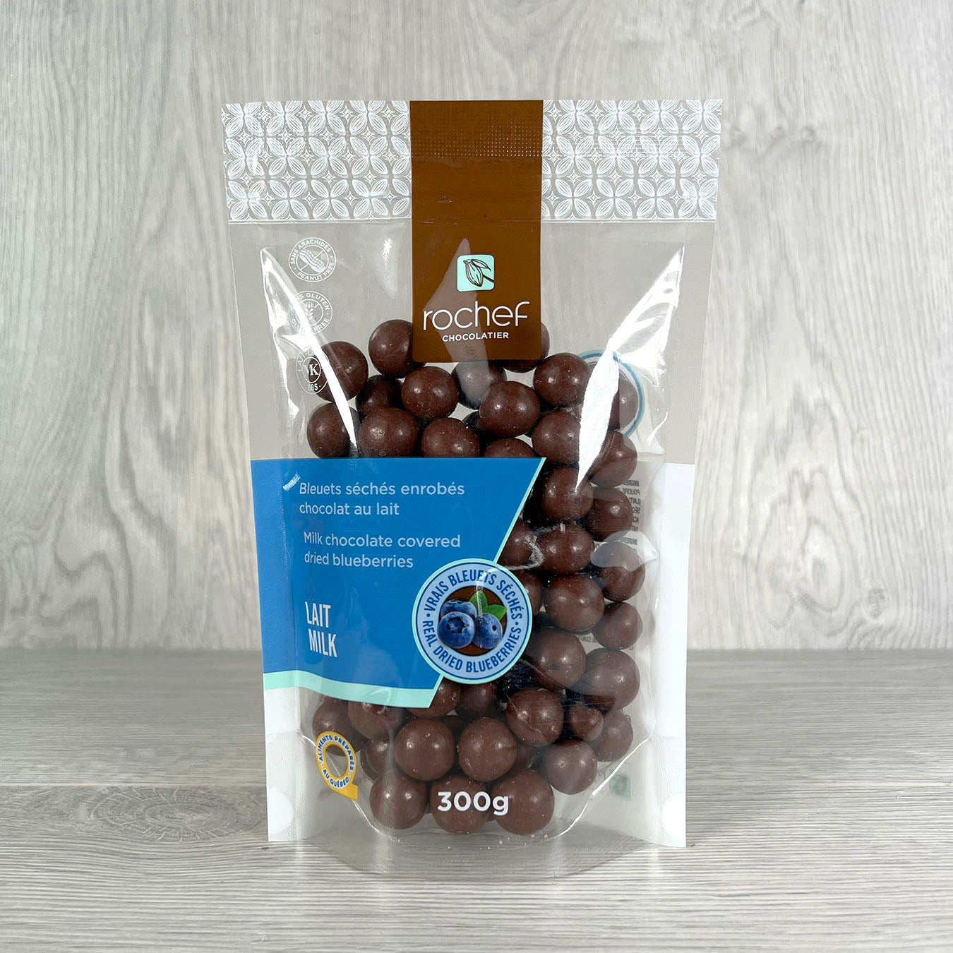 Rochef Chocolatier Milk chocolate covered real dried blueberries 300g